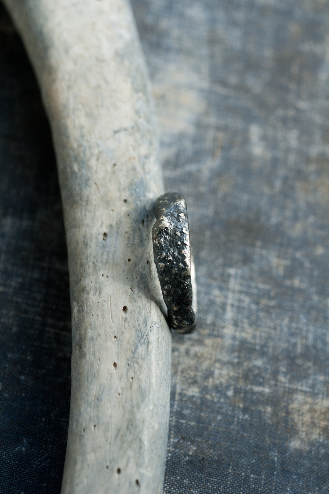 Raw Silver Mens Ring Rustic Silver Ring Unique Mens Ring - Etsy