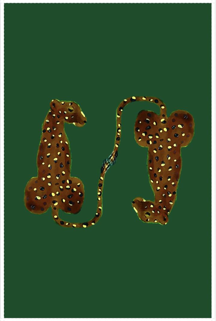 Two Bright Cheetahs Original Art Print Choose Your Size - Etsy