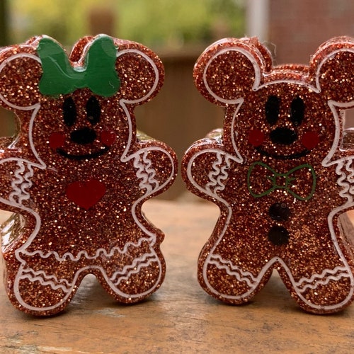 Mickey and Minnie Gingerbread Inspired Straw Topper - Etsy