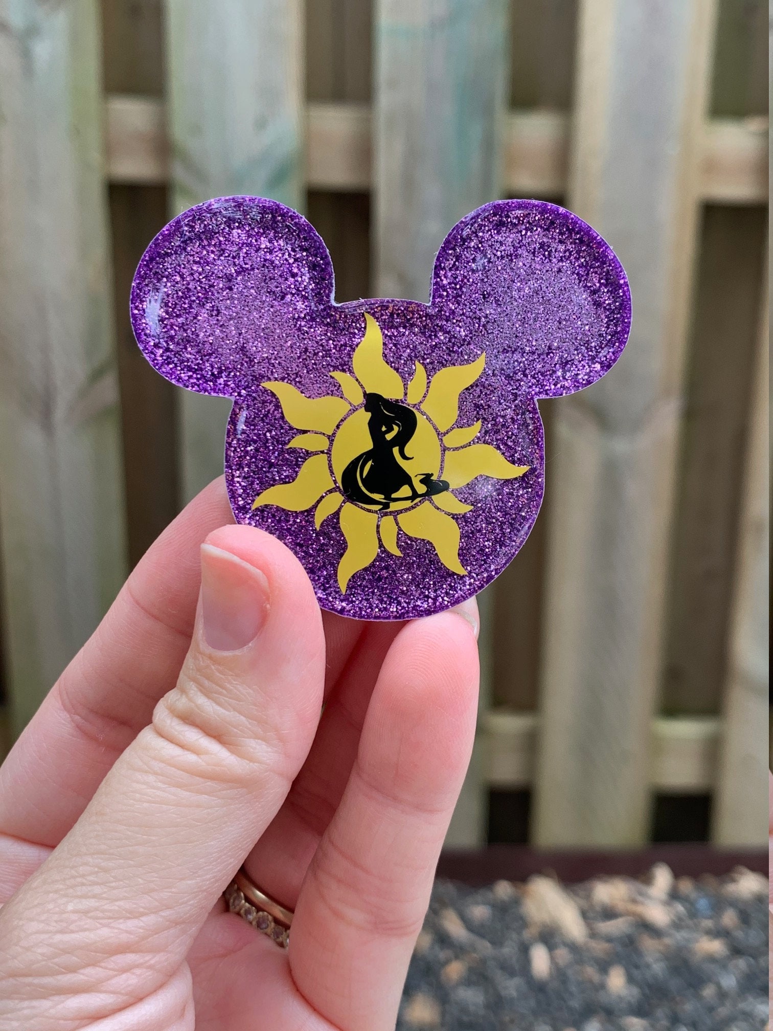 Rapunzel Tangled Inspired Mouse Ears Phone Grip/magnet/pin/hair Clip - Etsy