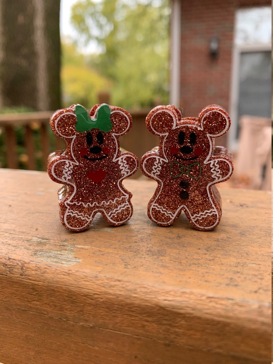 Mickey and Minnie Gingerbread Inspired Straw Topper - Etsy