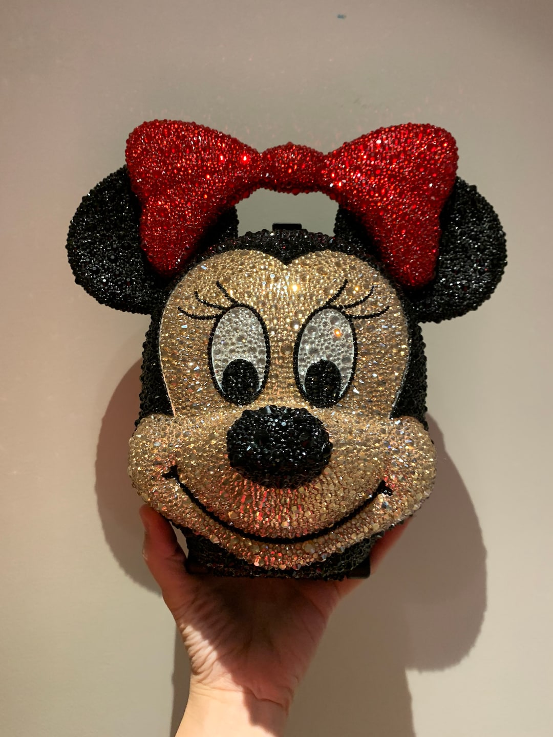 Vintage Minnie Mouse Bling Rhinestone Purse Lunch Box Bag Aladdin Brand ...