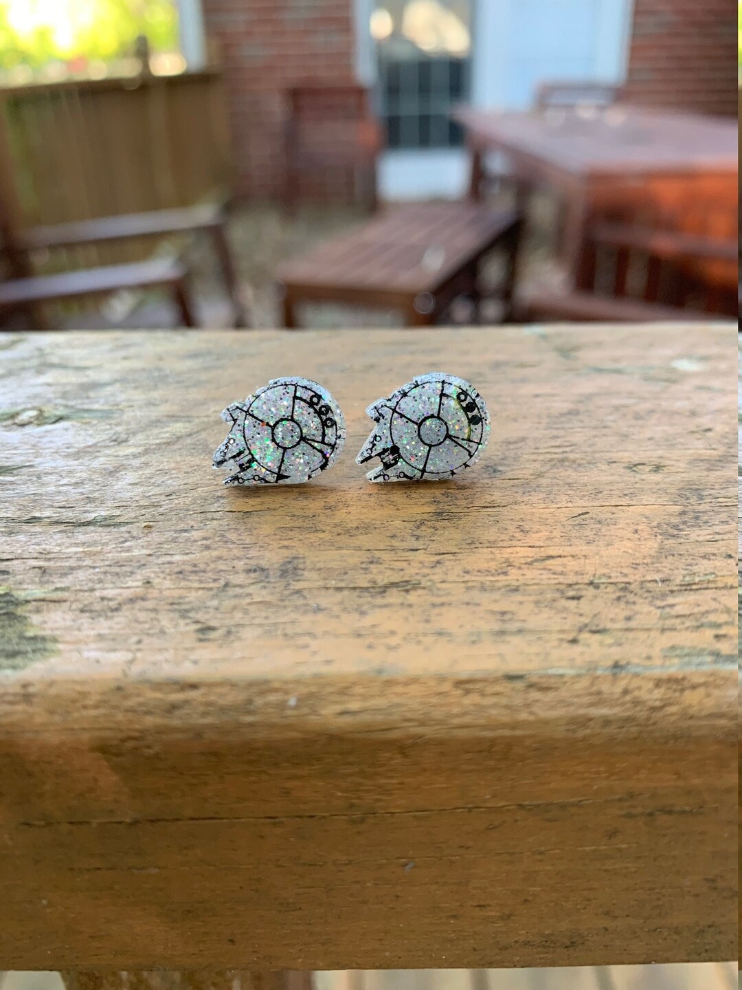Millennium Falcon Star Wars Inspired Stud Earrings - Etsy