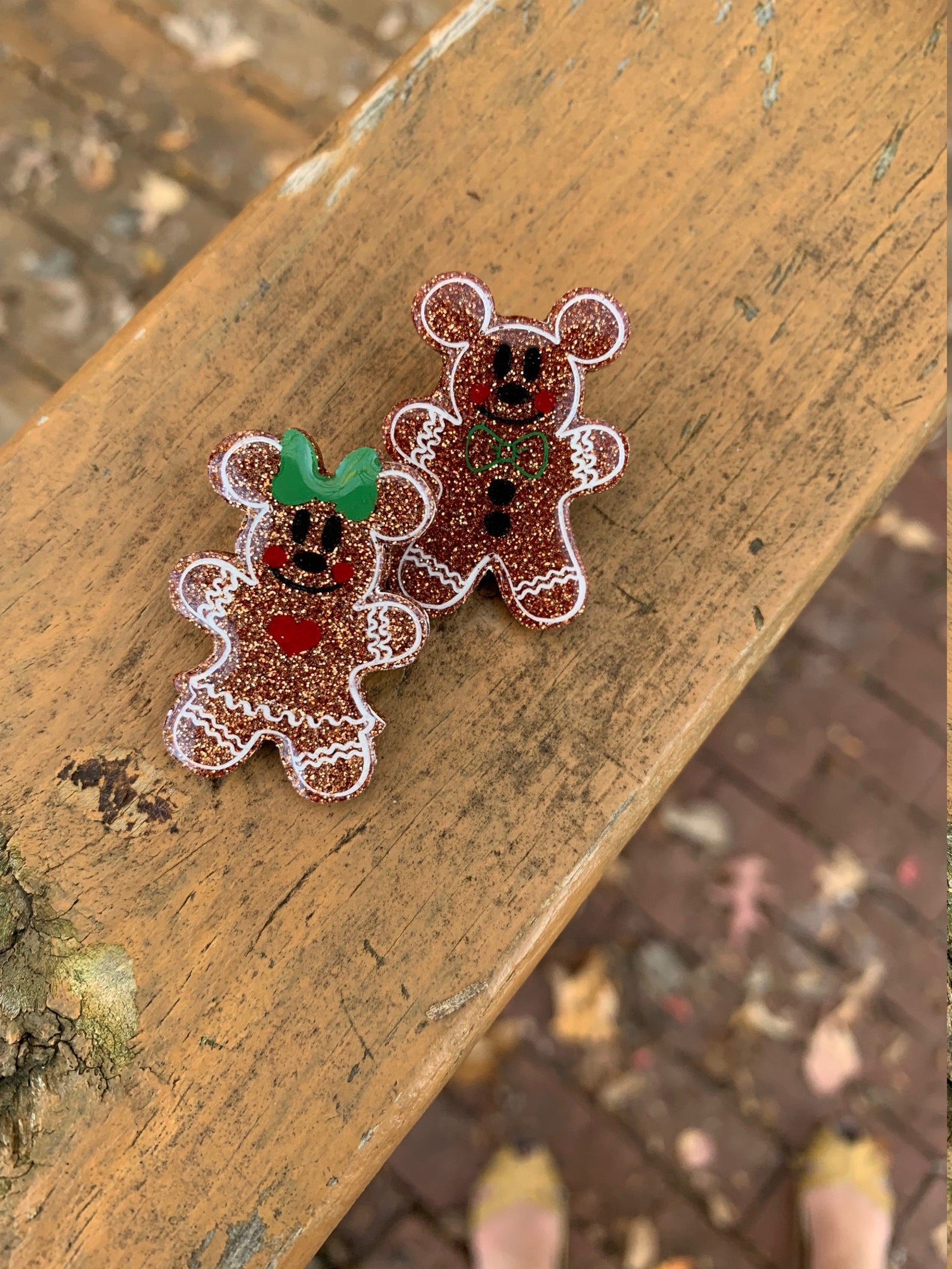 Mickey and Minnie Gingerbread Lapel Pins - Etsy