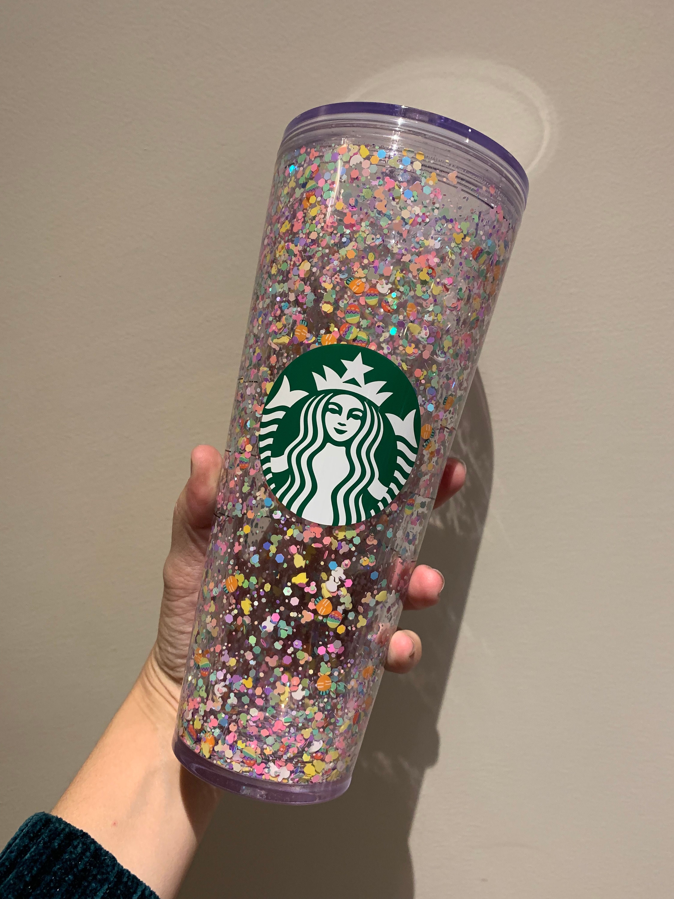 Elegantes Starbucks Becher Glitzer Bild