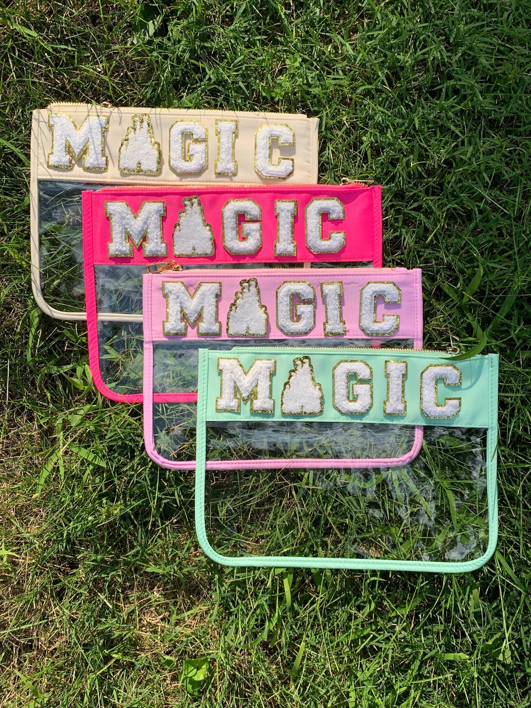 Magic Castle Patches Inspired Clear Nylon Travel Bag Zipper Pouch ...