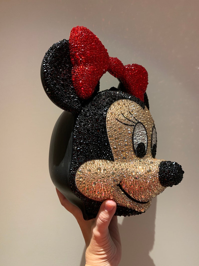 Vintage Minnie Mouse Bling Rhinestone Purse Lunch Box Bag Aladdin Brand ...