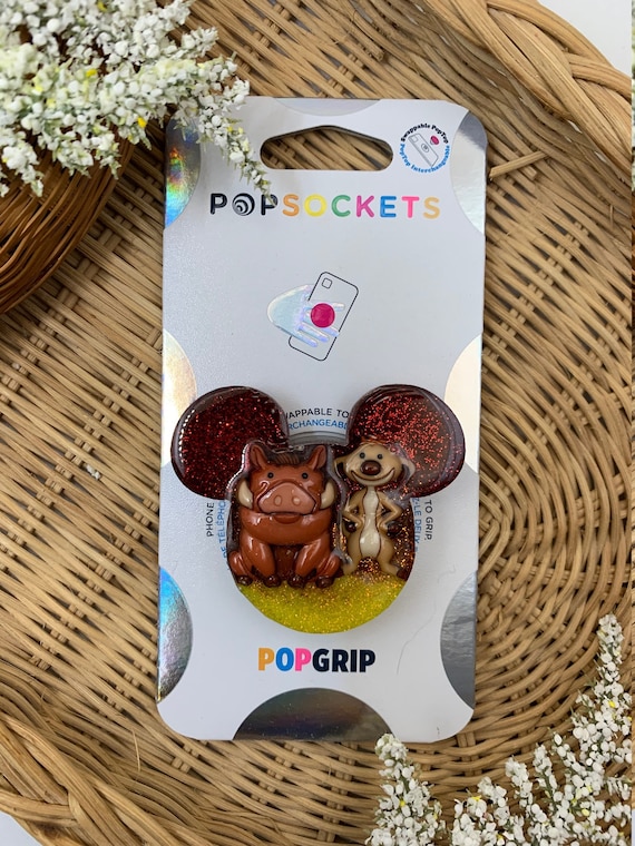 Timon and Pumbaa Inspired Mouse Ears Sparkly Phone Grip Magnet - Etsy