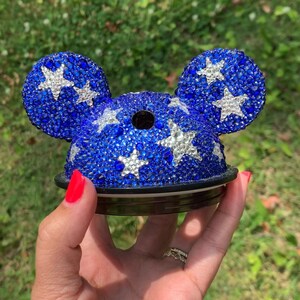 Rhinestone Bling Mickey Mouse Sorcerer Tumbler Lids Fits Starbucks Cups ...