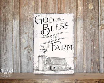 God Bless Farm Sign - Etsy