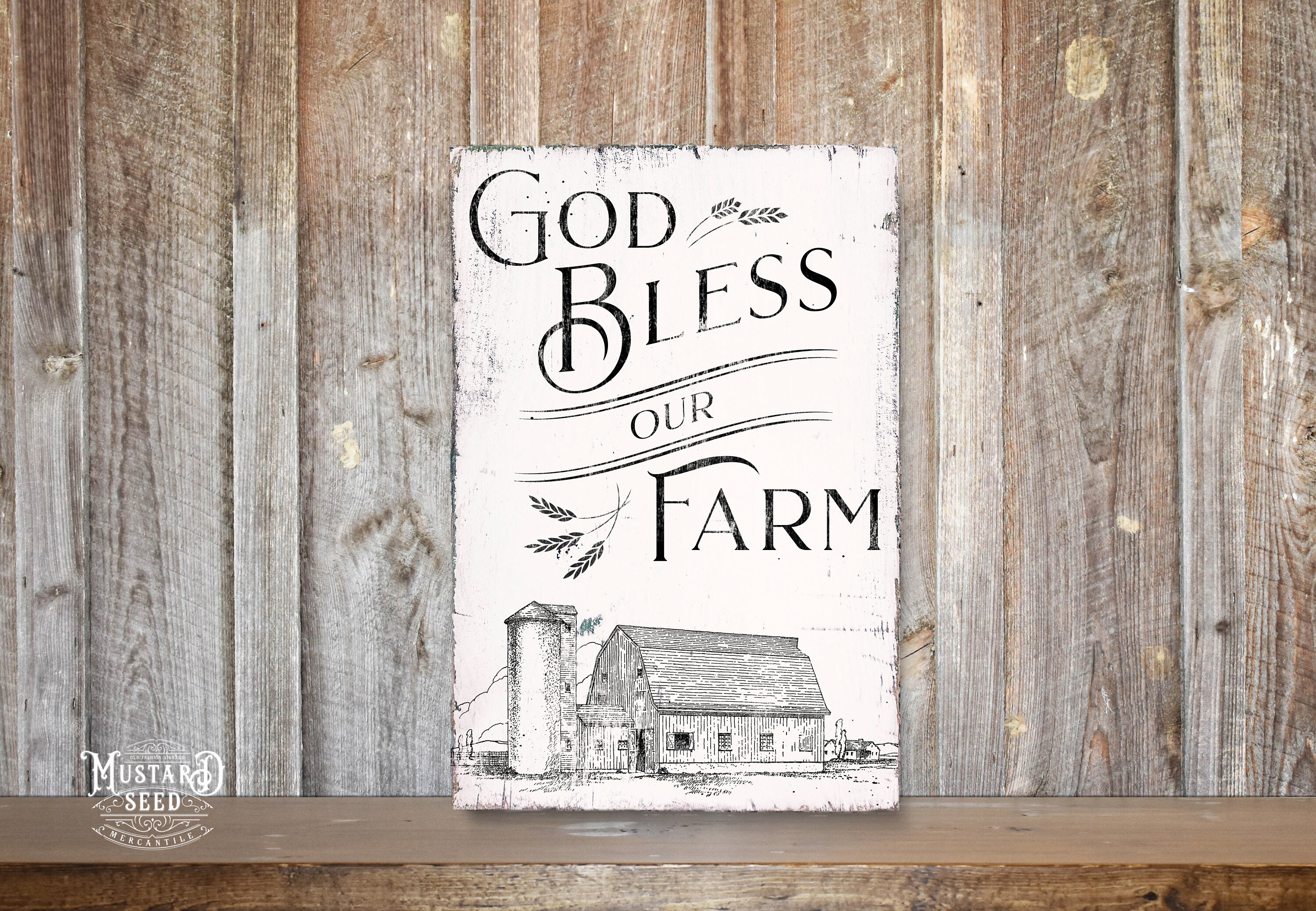 God Bless Our Farm Sign Farm Sign Rustic Farm Sign Gifts | Etsy