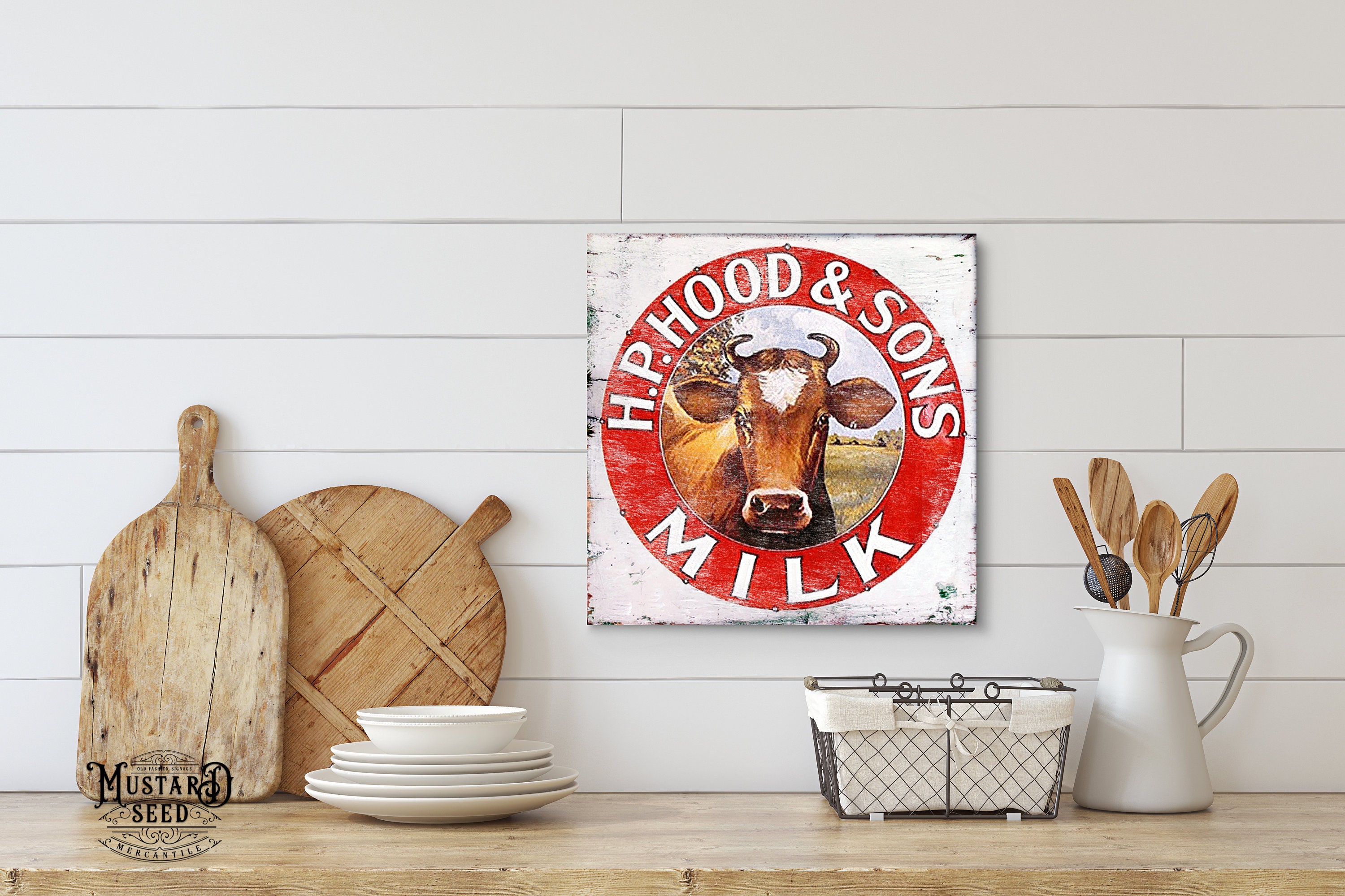 Milk Sign Jersey Cow Sign Dairy Cow Sign Kitchen Sign | Etsy