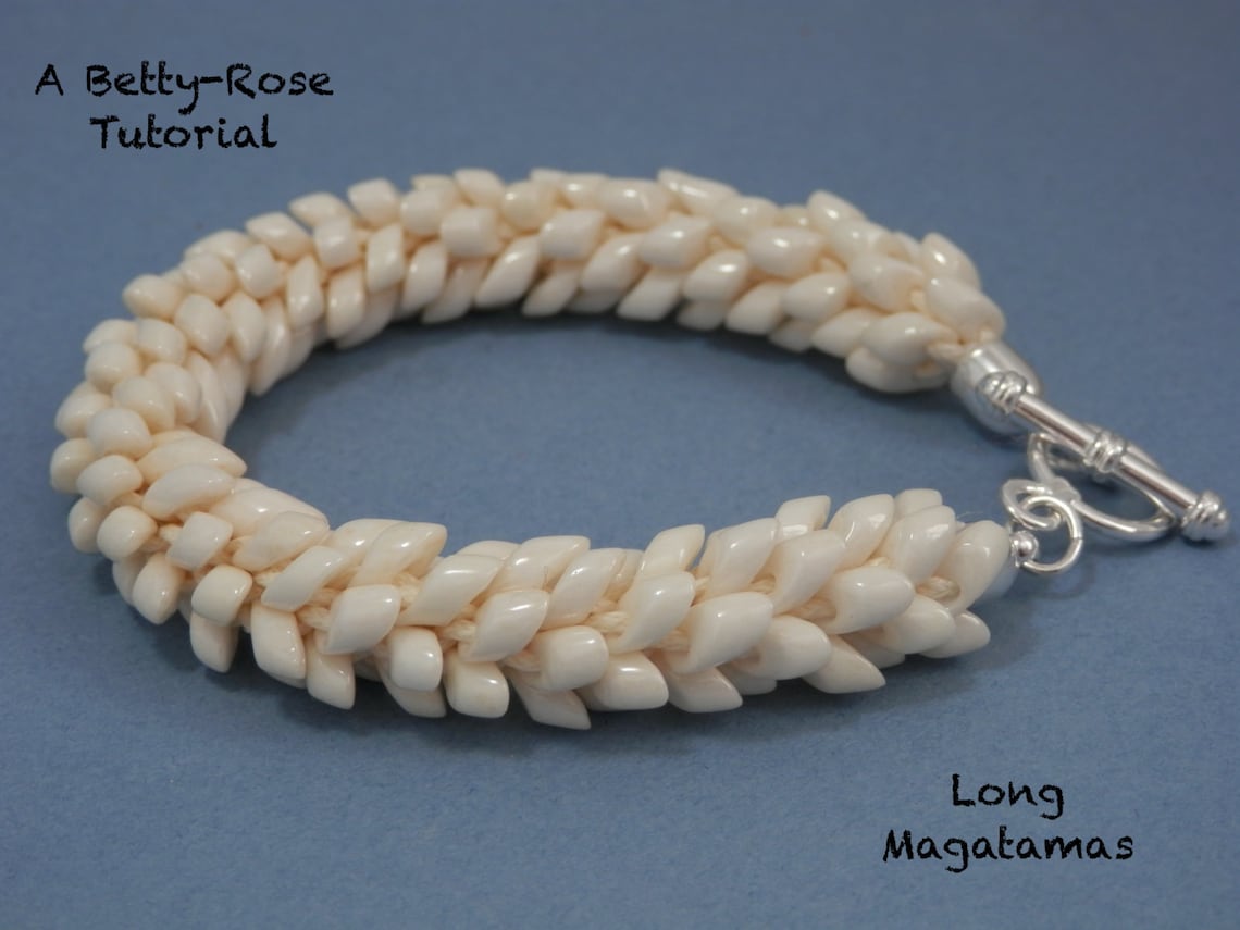 Tutorial for Beaded Kumihimo Bracelet With Long Magatama Beads Instant ...