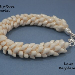 Tutorial for Beaded Kumihimo Bracelet With Long Magatama Beads Instant ...