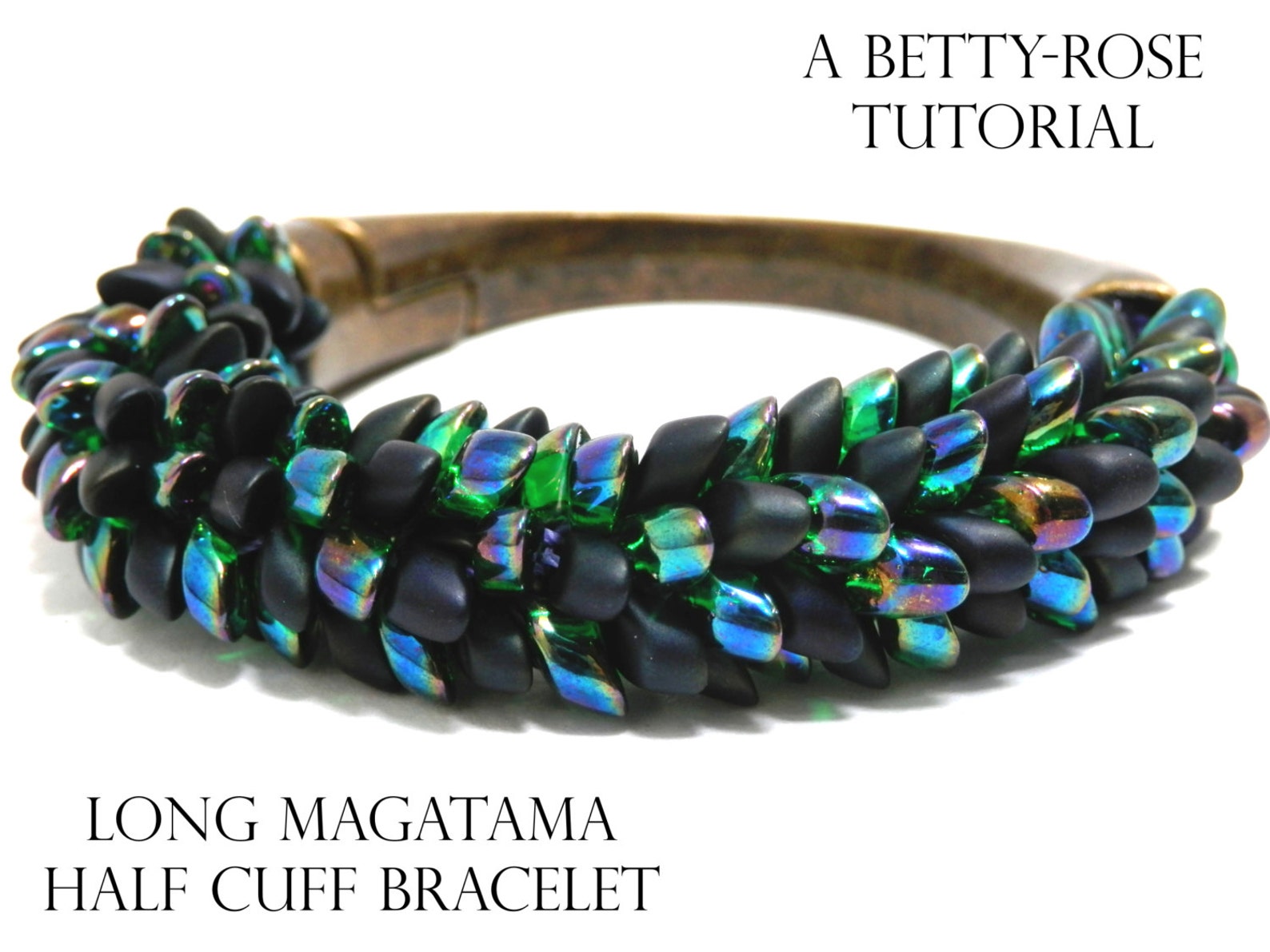 Tutorial for Beaded Kumihimo Half Cuff Bracelet With Long Magatama ...