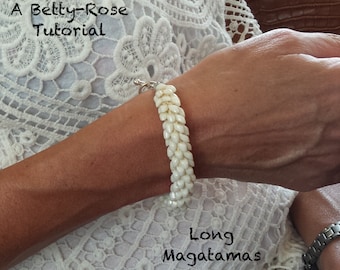 Tutorial, Magical Magatamas Bracelet, Necklace, Earrings. Beading Pattern With Long Magatama and ...