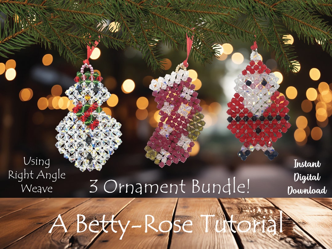 Beaded Christmas Ornament Patterns BUNDLE Christmas Beading - Etsy