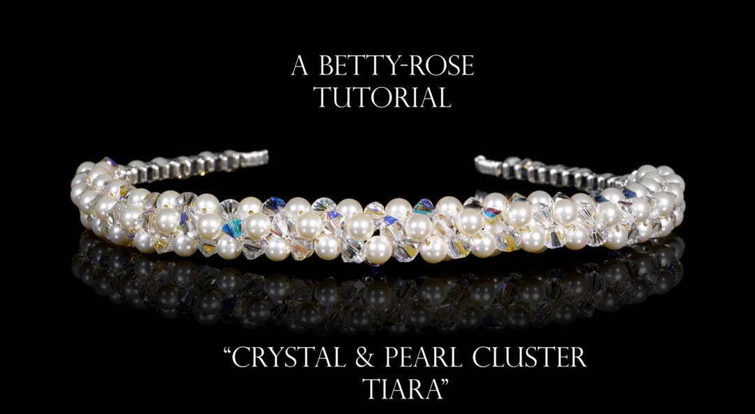 Instant Download PDF Tiara Tutorial Chunky Pearl and Crystal Pattern - Etsy