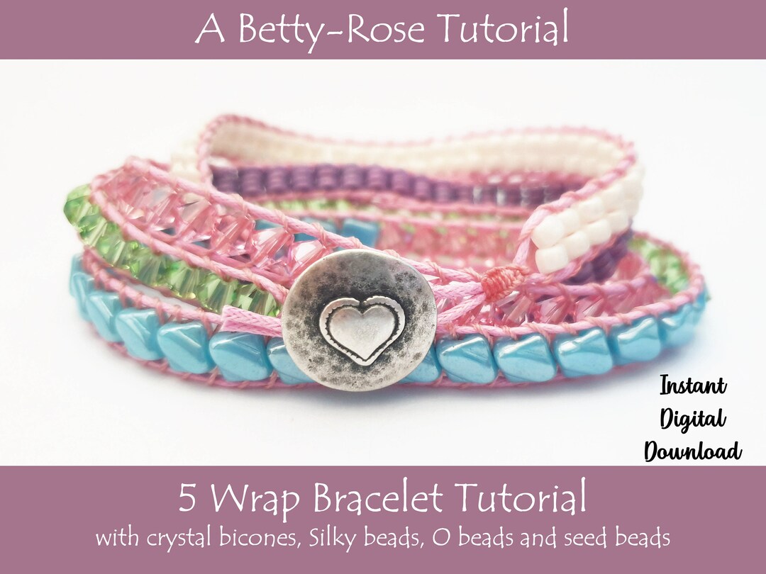DIY Wrap Bracelet Tutorial, 5 Wrap Bracelet Pattern With Silky Beads ...
