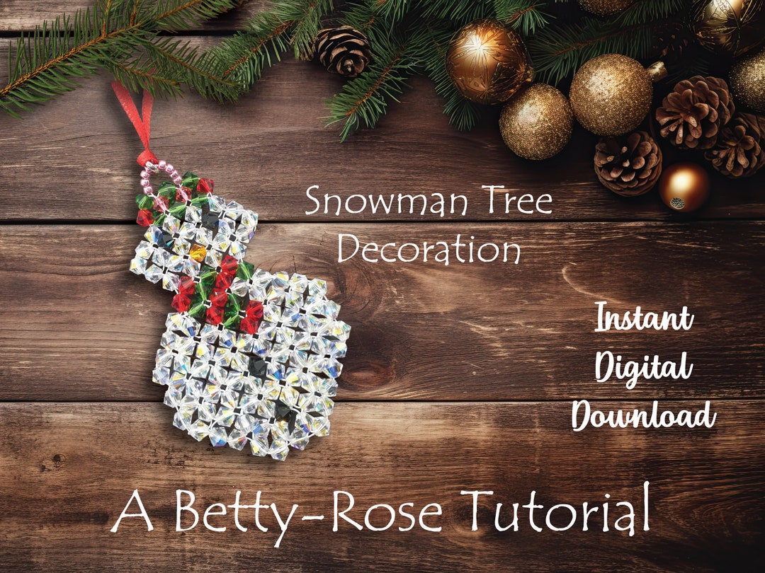 Christmas Beading Ornaments Pattern. DIY Beaded Christmas Snowman ...