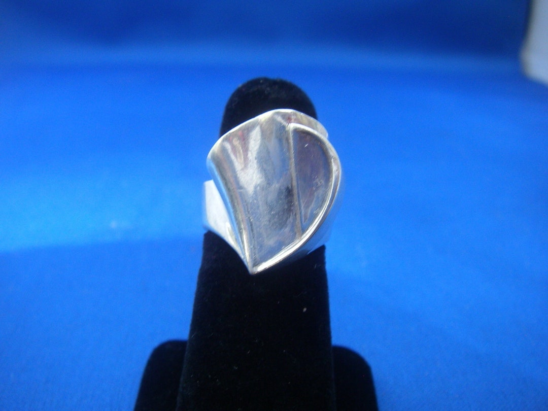 Simple Mod Silver Swoop Unmarked Fashion Ring Size 6 - Etsy