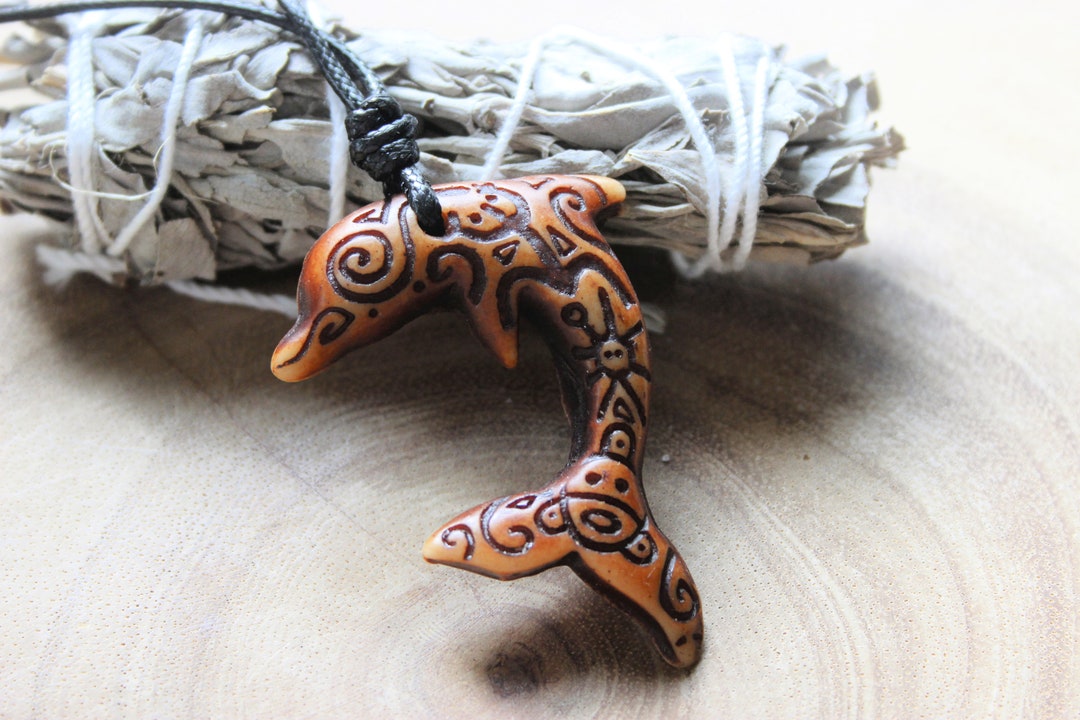 Dolphin Pendant Necklace, Dolphin Cord Necklace, Dolphin Lovers Necklace, Ocean Jewelry, Gift ...