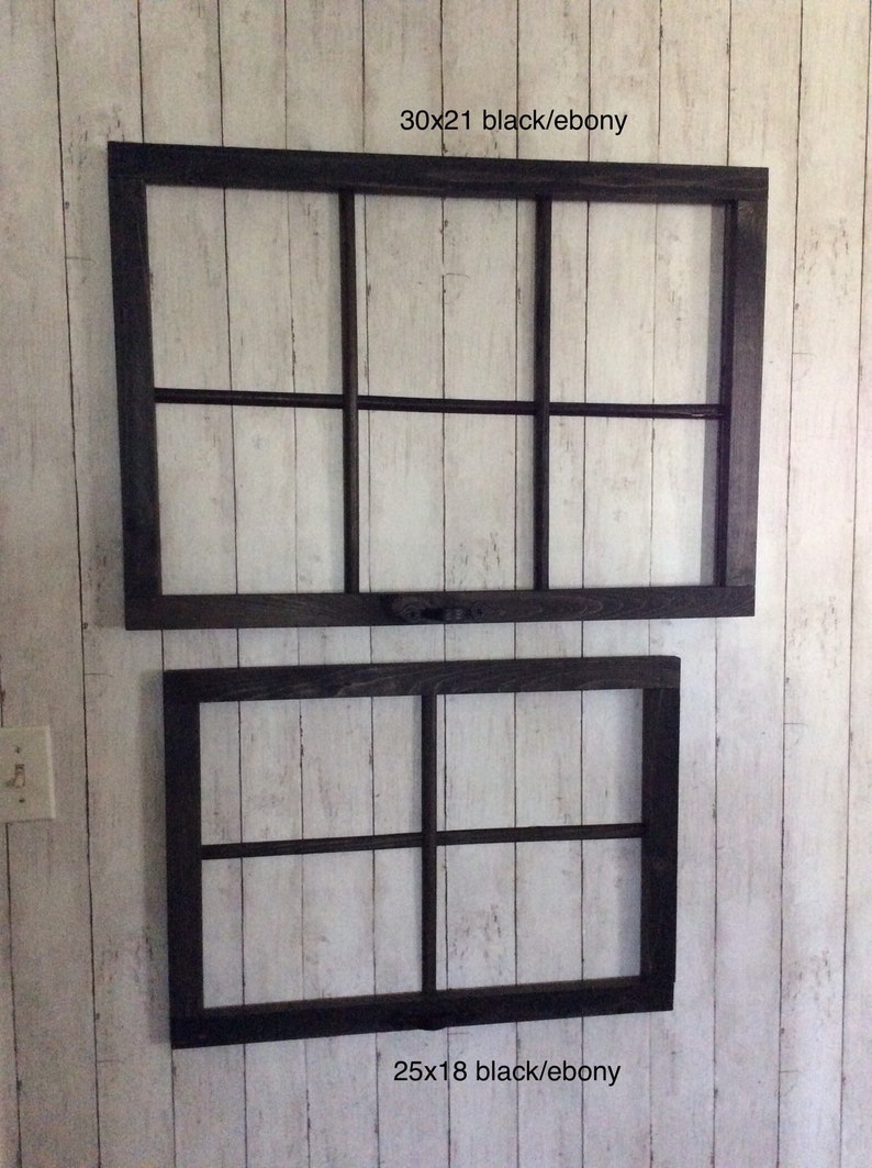Window Frame, Wall Decor, Farmhouse Windows, 6 Pane Window, Rustic ...