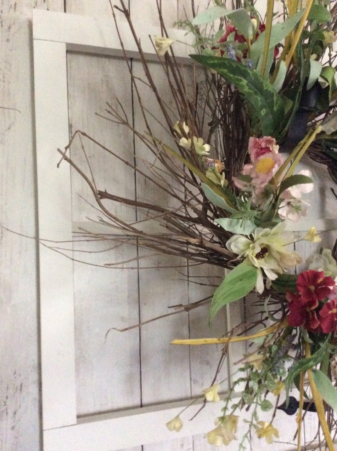 Faux Vintage Window Frame, Farmhouse Wall Decor, 6 Pane Pine - Etsy