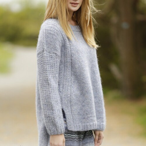 Woman Alpaca and Wool Hand Knitted Sweater With False Raglan - Etsy