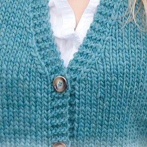 Knit Wool Vest, Short Vest With Buttons, Chunky Knitwear, Gift for Her ...