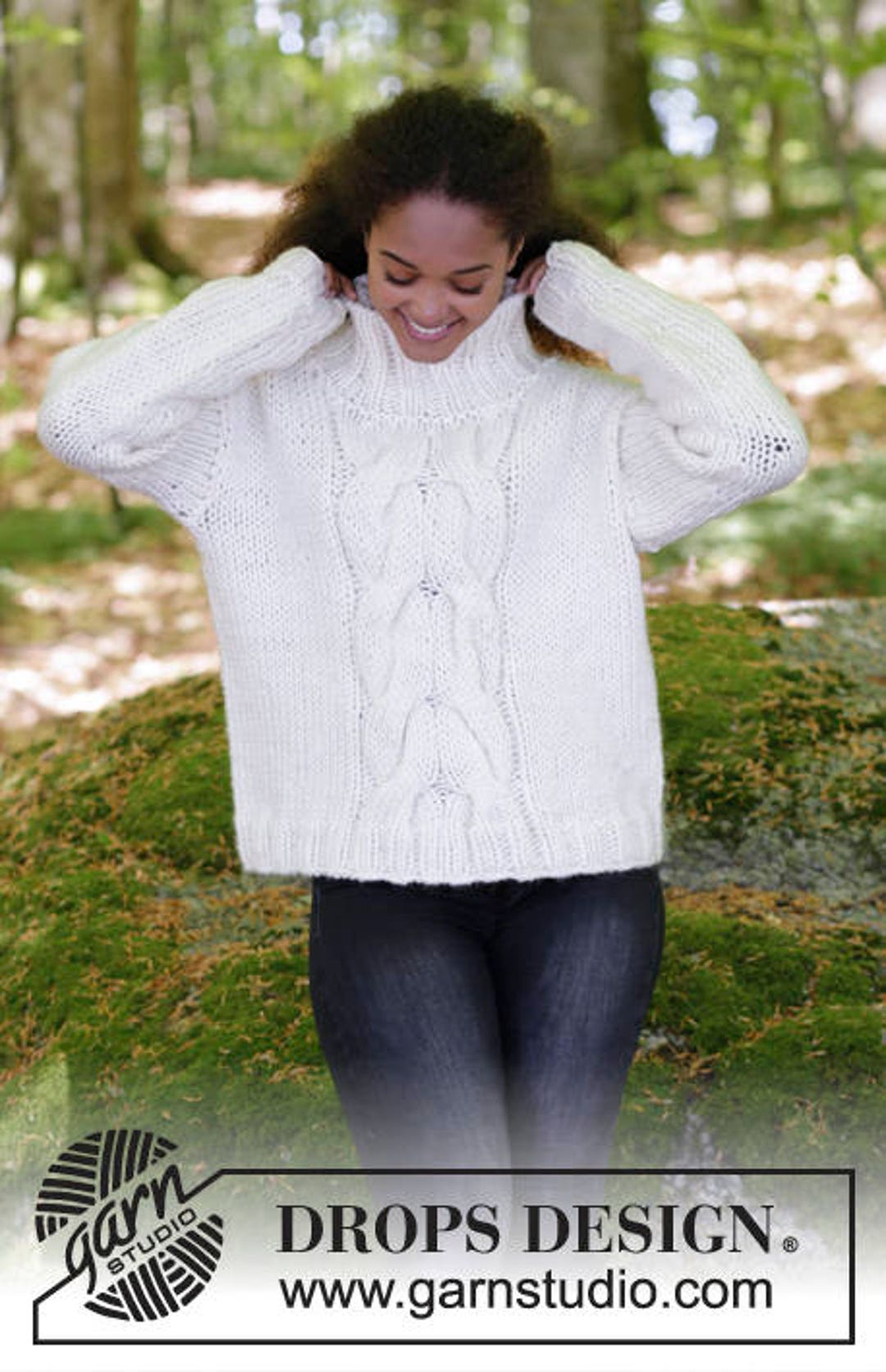 Chunky Wool Sweater, Hand Knit With Cable Patter, Winter Knits, Made to ...