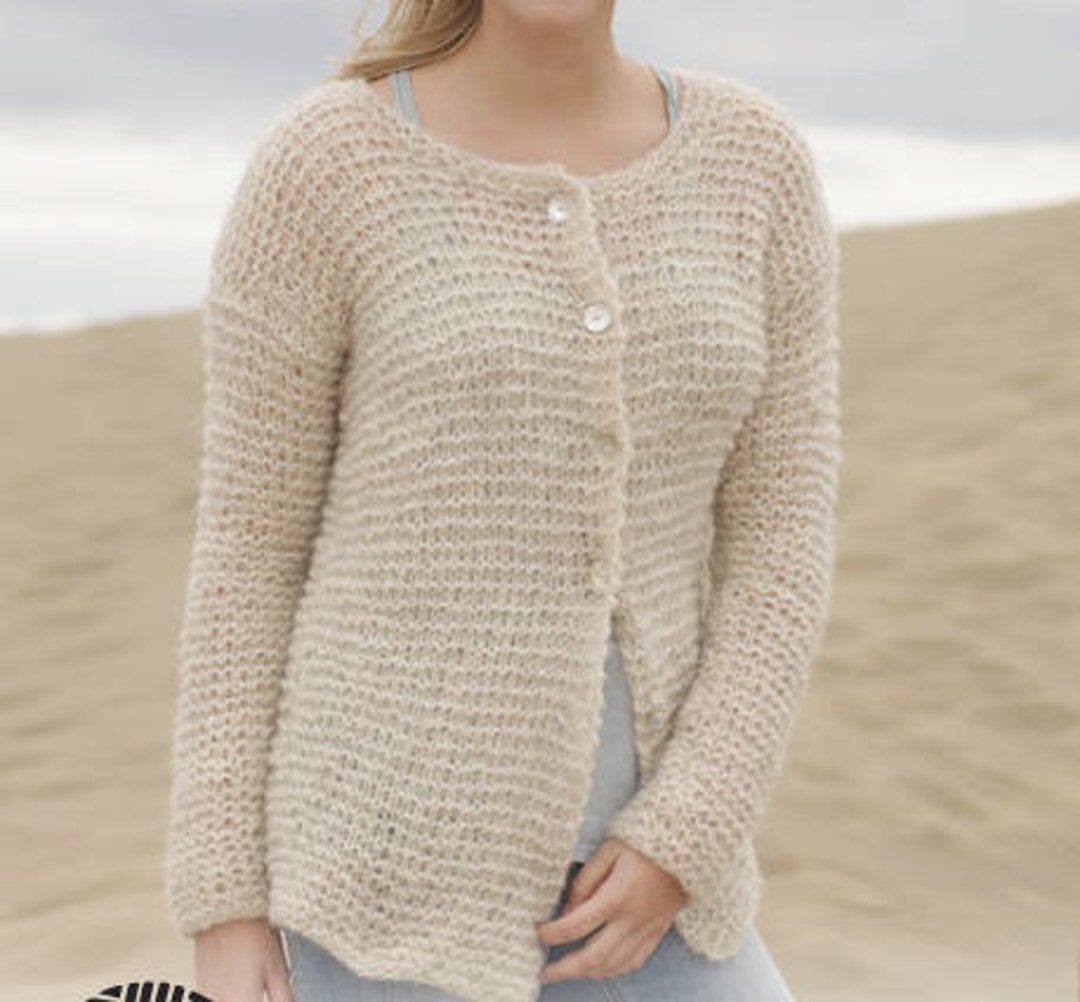 Women Jacket,hand Knit DROPS Jacket, Alpaca Silk Jacket, Hand Knit ...