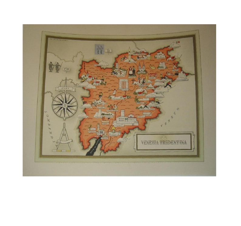 Vintage Original Italian Maps - Etsy