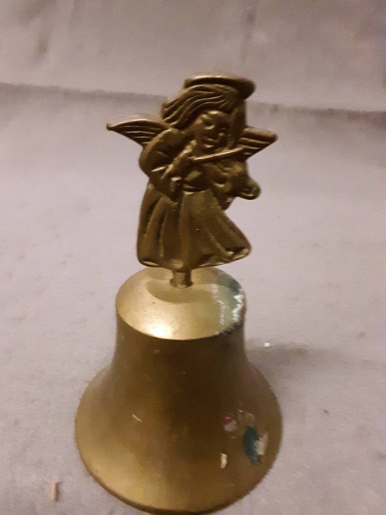 Brass Bell With Angel Bell - Etsy