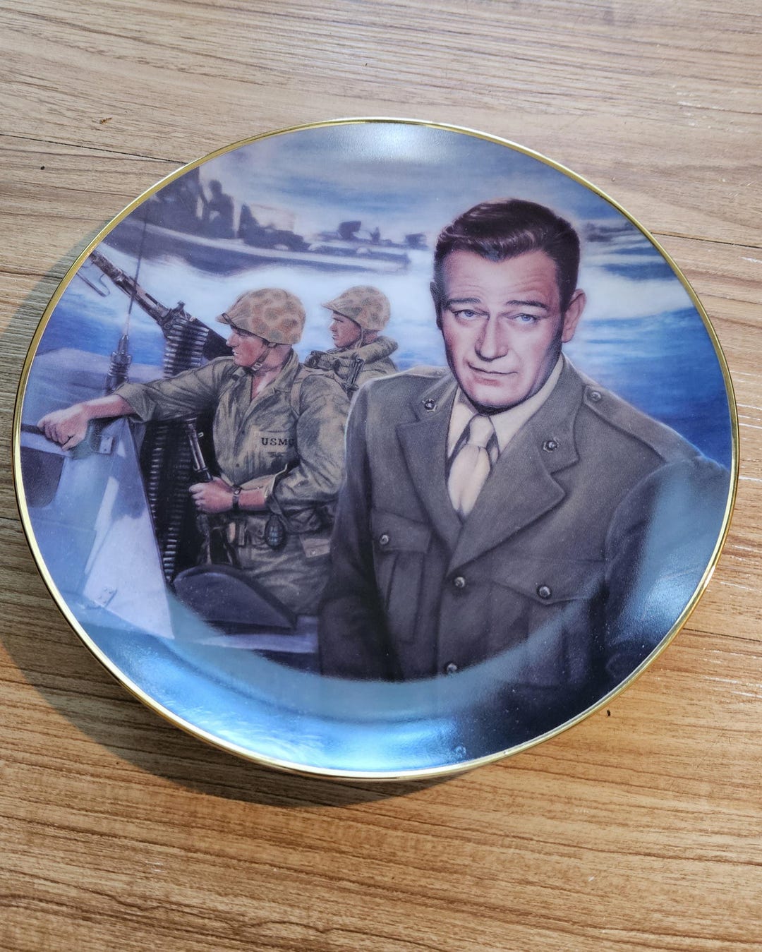 Vintage John Wayne USMC Collector Plate, Republic Pictures - Etsy