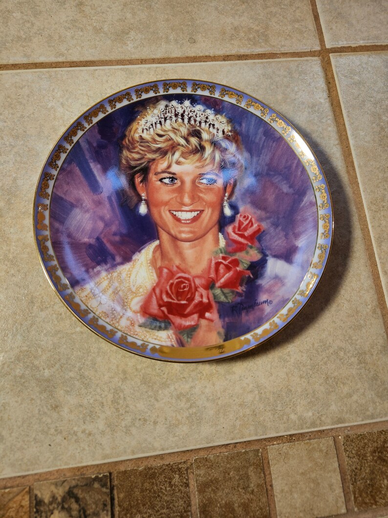 Princess Diana England's Rose Plate, 1997 Limited Edition - Etsy