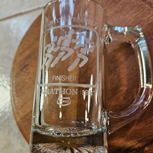 Vintage 1987 Houston Marathon Beer Mug, Tenneco Finisher Souvenir Bin ...