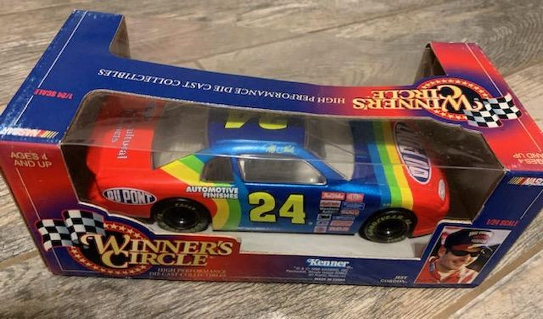 NASCAR Jeff Gordon #24 Winners Circle Cast Iron Model Car, 1/24 Scale ...