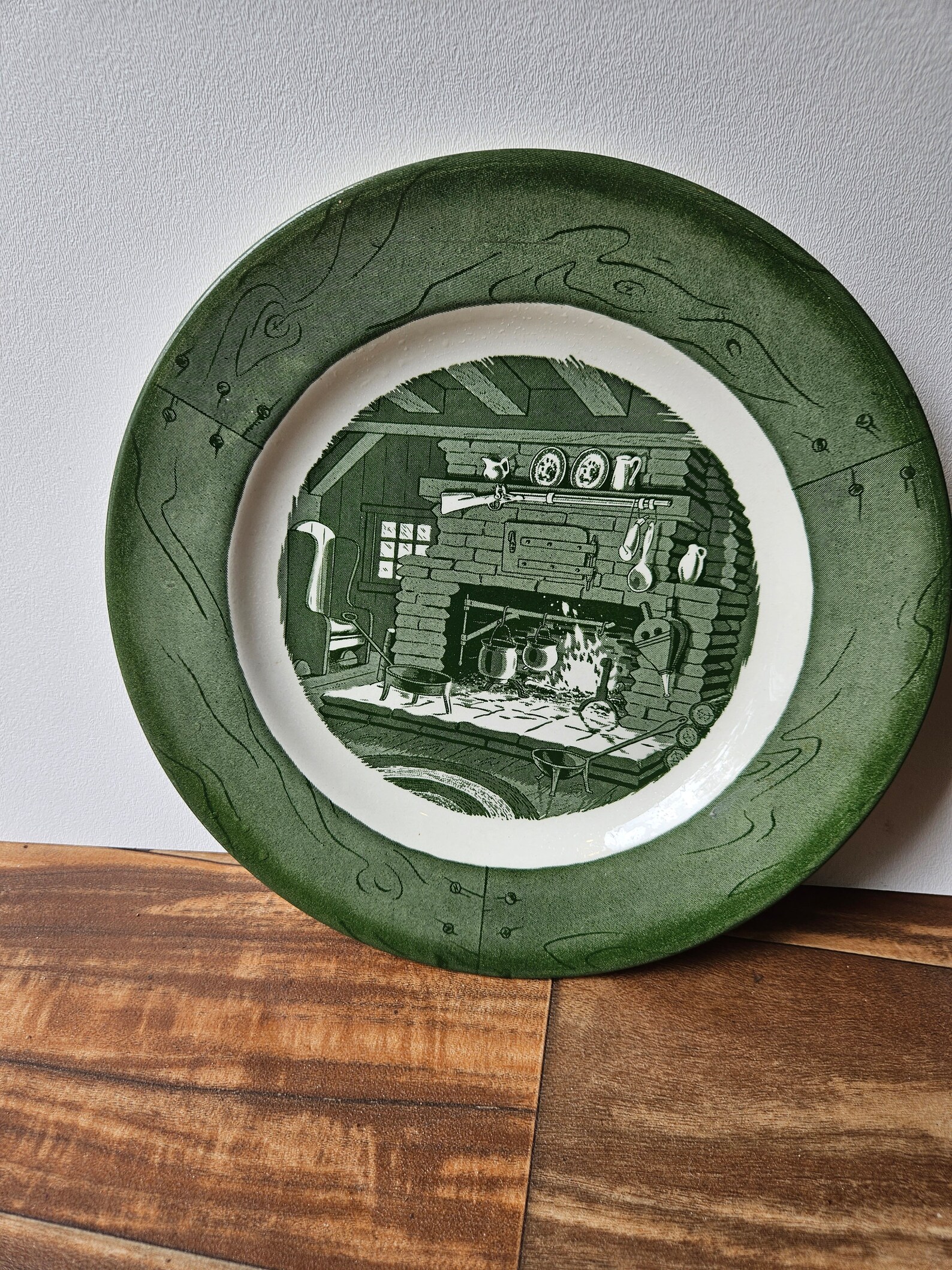 Colonial Homestead Plate, Royal Ironstone Underglaze, Made in USA No - Etsy