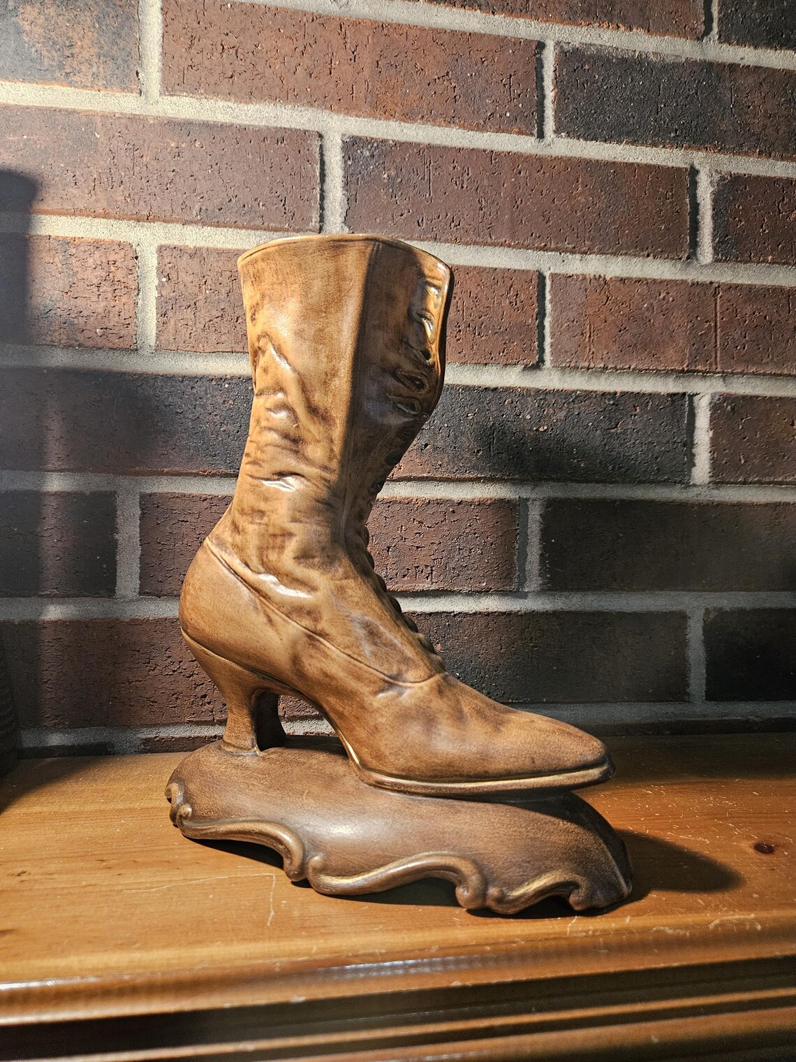 Victorian Style Boot, Boot Planter, Brown Bronze Shades, Atlantic Mold ...