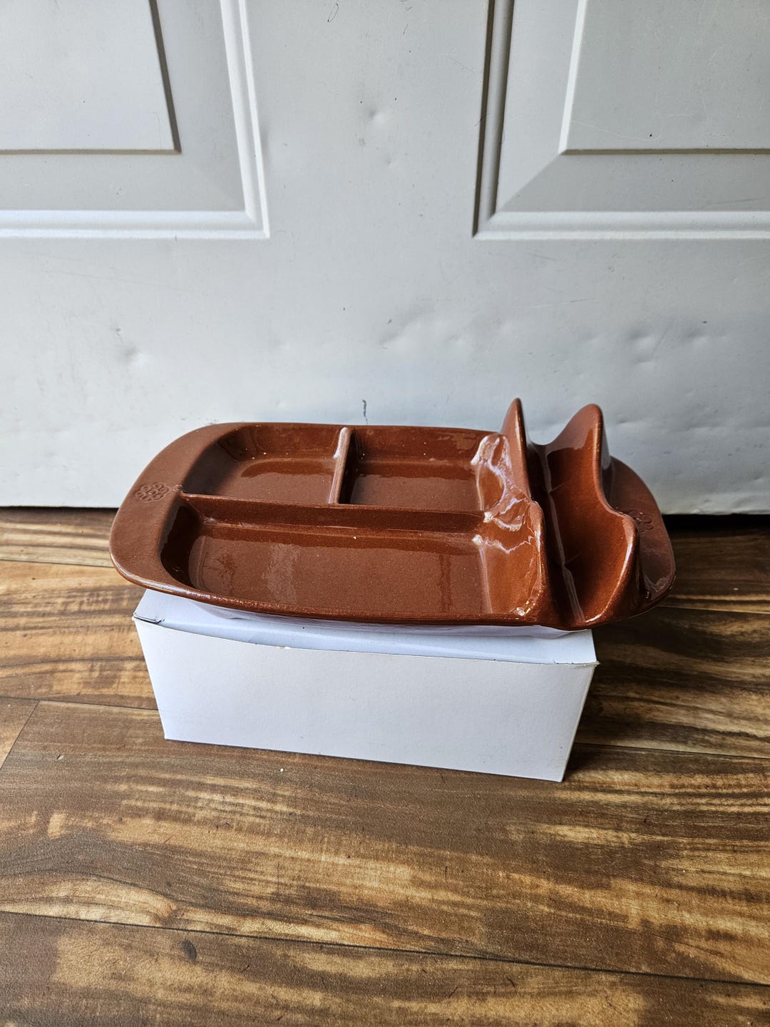 Vintage Wieland Ware Divided Taco Stand Terracotta Pottery Food Server ...