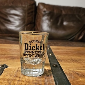 George Dickel Tennessee Sippin' Whisky Shot Glass With Black Lettering ...