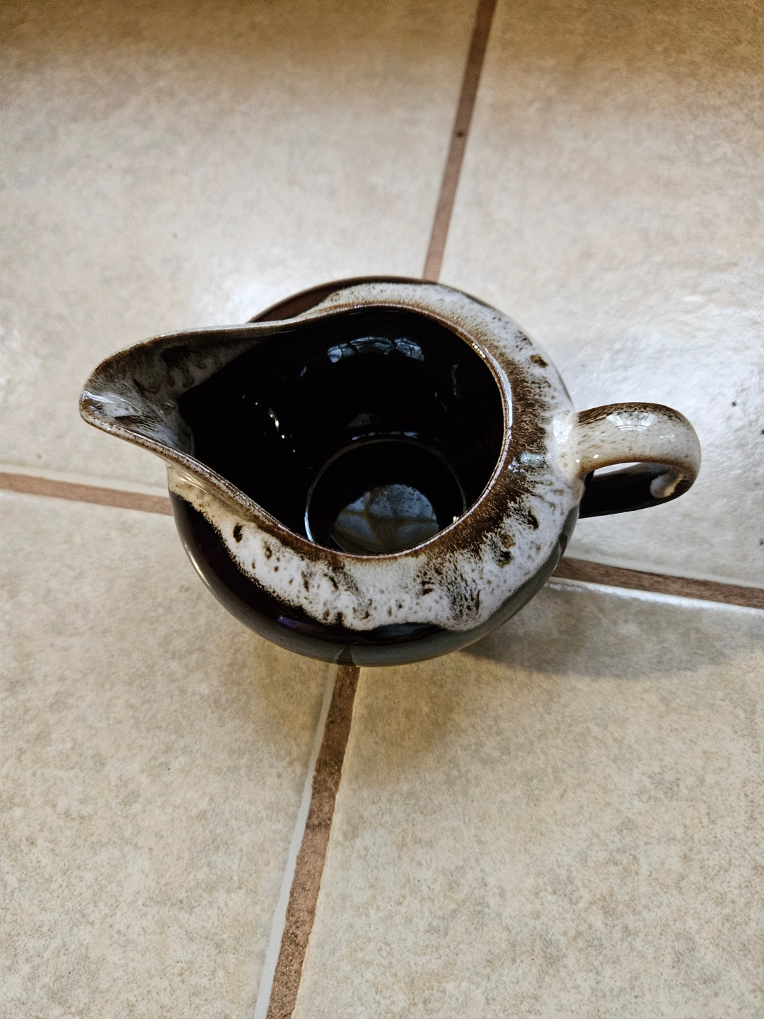 Nasco Pottery Creamer, Old Hickory Drip Glaze, Ovenware, Made in Japan ...