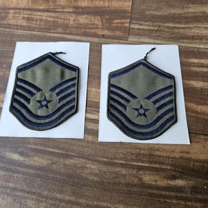 US Air Force Master Sergeant Stripes Staff Set of 2 MSGT Military Army ...