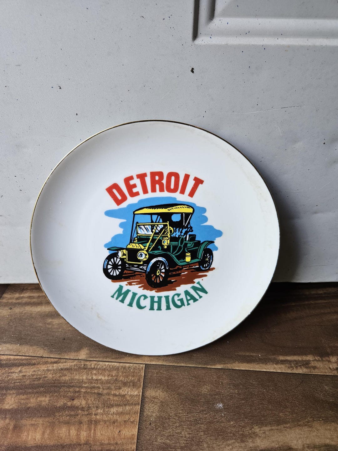Detroit Michigan Plate Souvenir Collectible Smiles Made in Japan ...