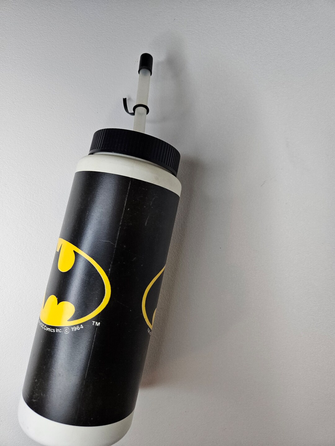 Vintage Batman Water Bottle, Plastic Cup With Straw, 1964 - Etsy