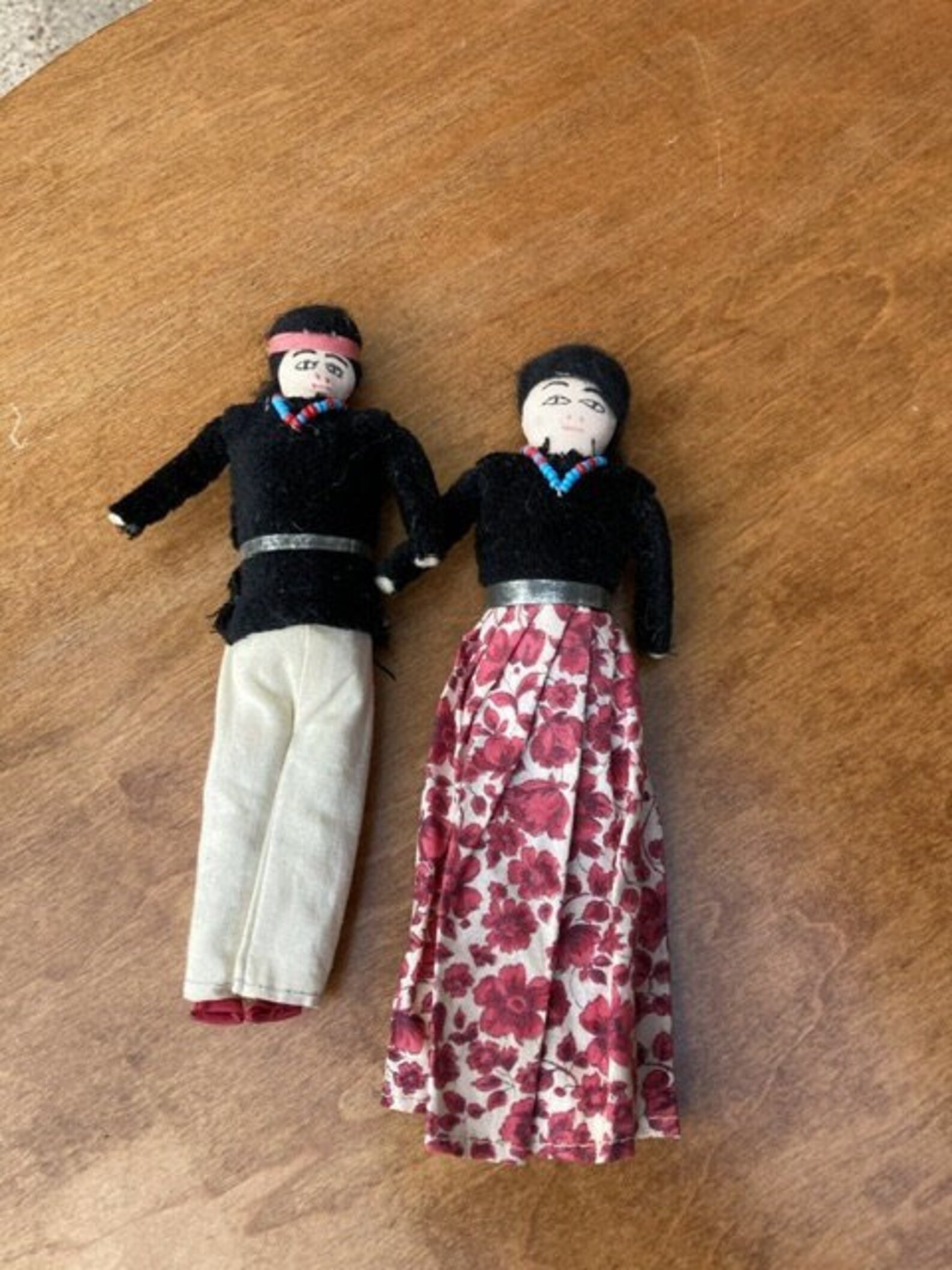 Vintage 1930’s Native American Navajo Hand Made Dolls With Real Metal ...