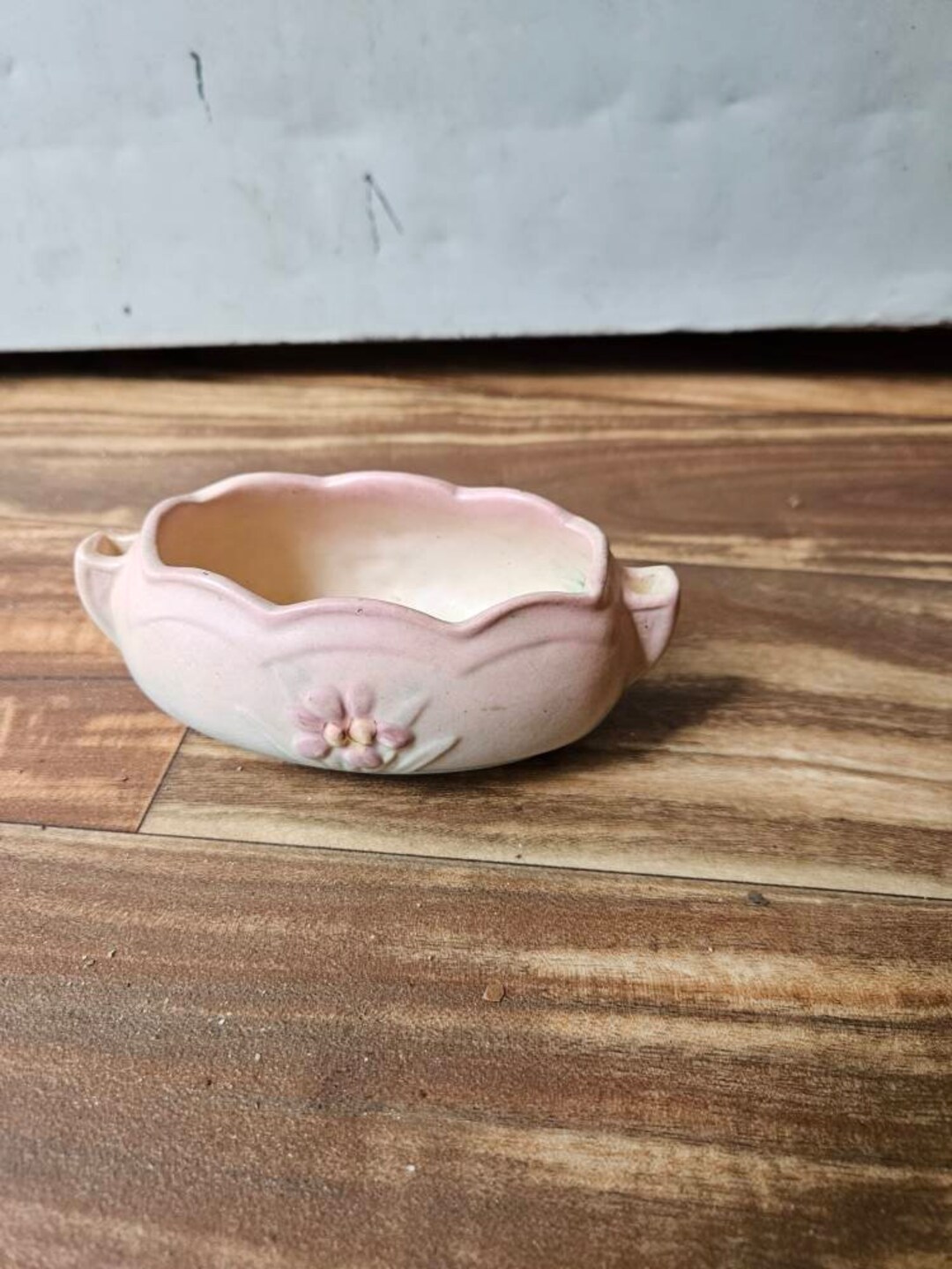 Vintage Hull Pottery, Floral Dish Holder, Pink and Blue - Etsy