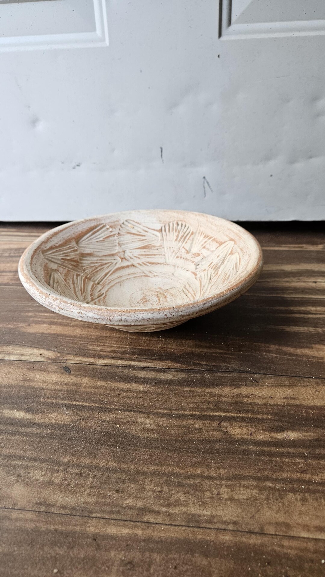 Vintage Terra Cotta Bowl, Shell Design - Etsy