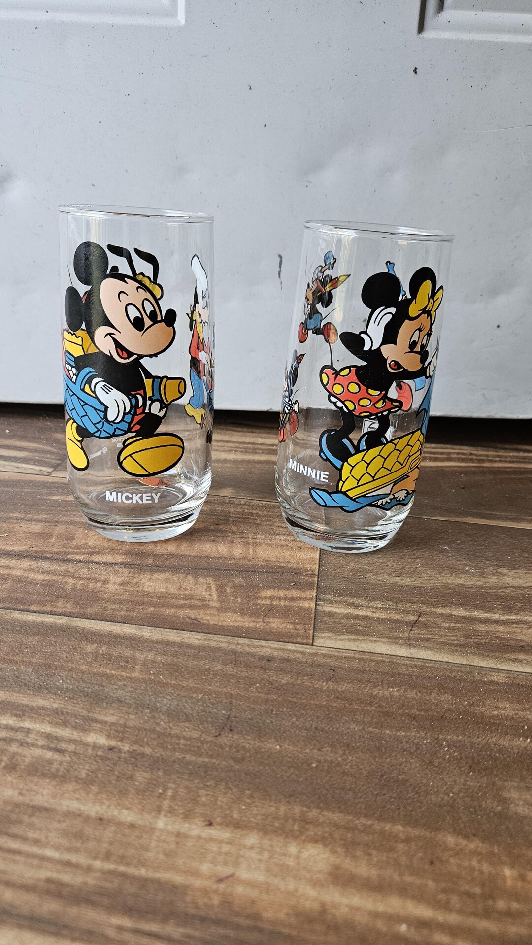 Pepsi Mickey Mouse Goofy Pluto Glass and Minnie Mouse Picnic Cowboys ...